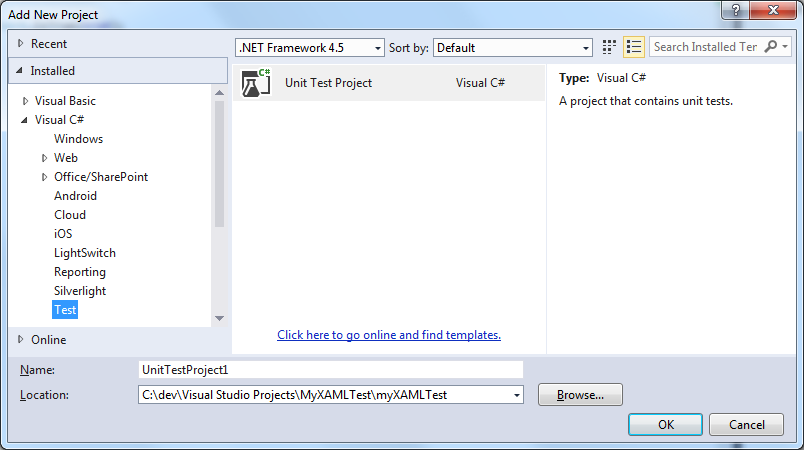 C# .NET : Create standard Unit Test Project and run a MsTest Unit Test ...